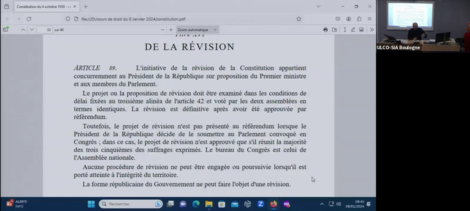 Podulco - Fcu Daeu Droit - 08.01.24